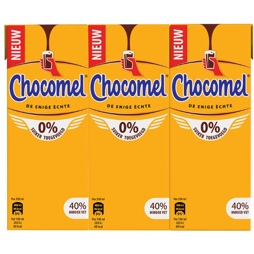 Chocomel 0% Sugar Added (6 x 200 ml.))