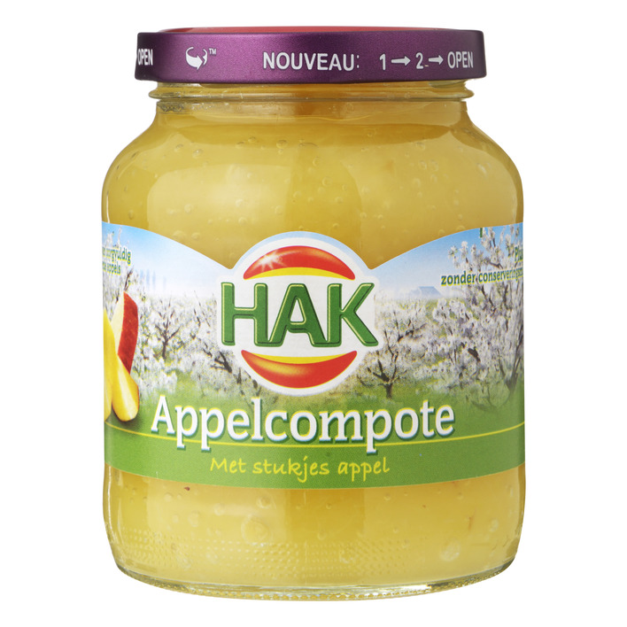 Hak appelcompote met stukjes appel