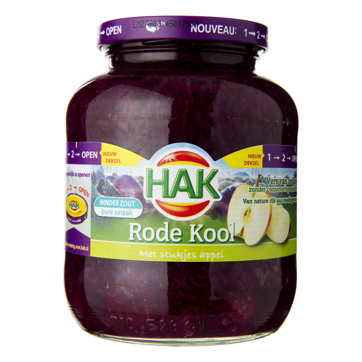 Hak Rode Kool met Stukjes Appel (700 gr.)