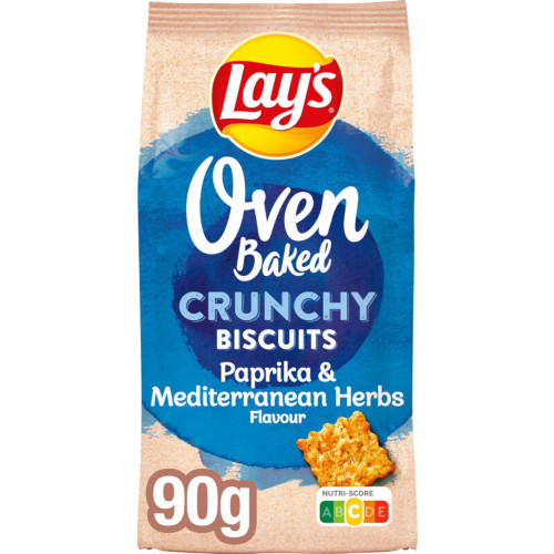 Lay's Oven Baked Crunchy Biscuits Paprika & Mediterranean Herbs (90 gr.)