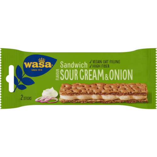 Wasa Sandwich Crackers Sour Cream & Onion 3-Pack (99 gr.)